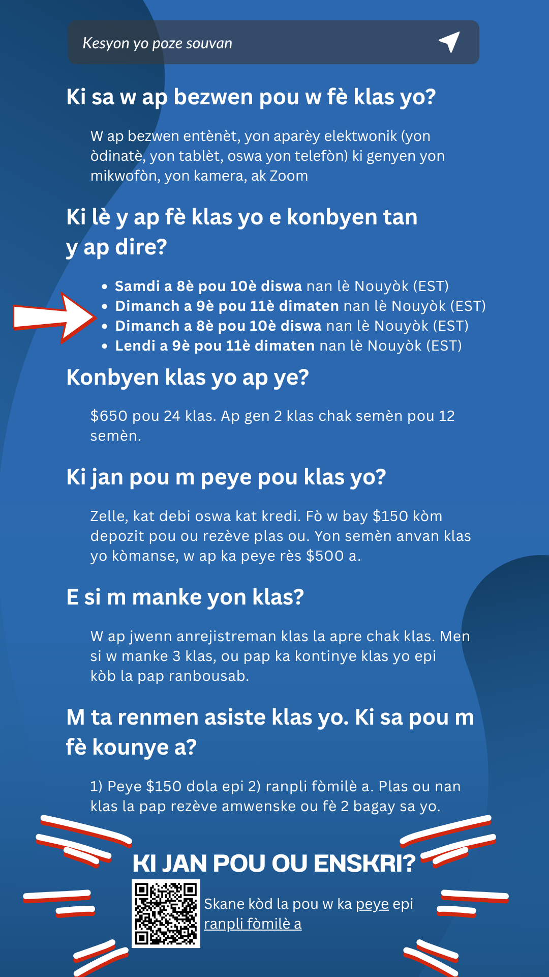 English Classes For Haitians
